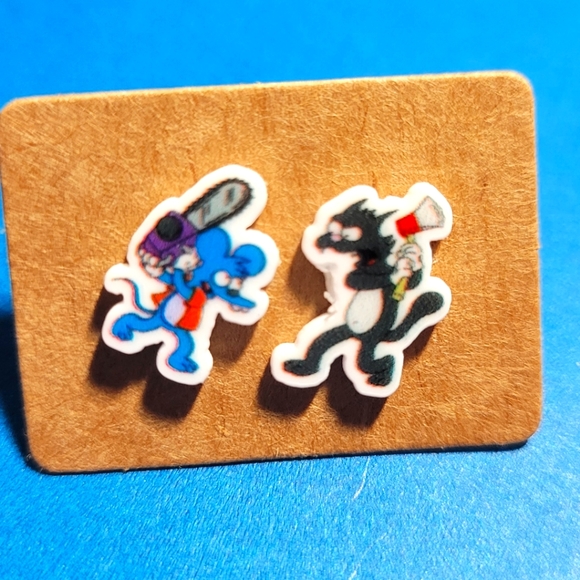 Jewelry | Itchy And Scratchy Simpsons Stud Earrings | Poshmark